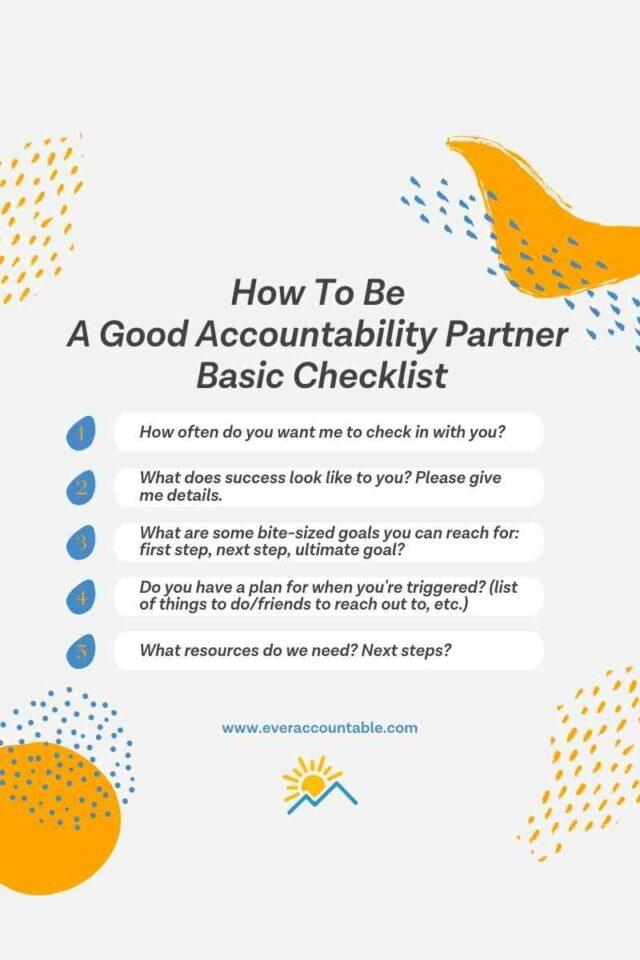 If you're wondering how to be a good accountability partner, here's six ...
