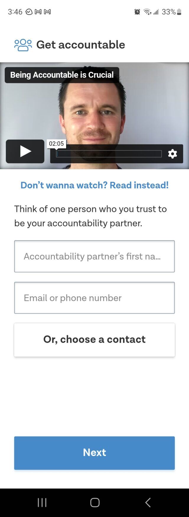Accountability on Android Made Simple for Busy People