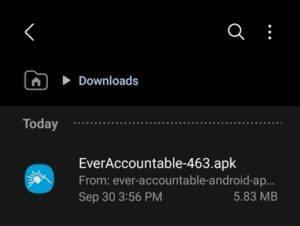 Side load Instructions to download Ever Accountable - Ever Accountable